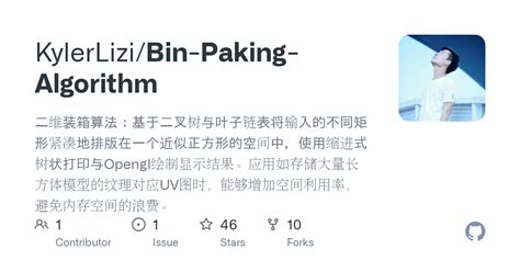 github kylerlizi bin paking algorithm 二维装箱算法：基于二叉树与叶子链表将输入的不同矩形紧凑地排版