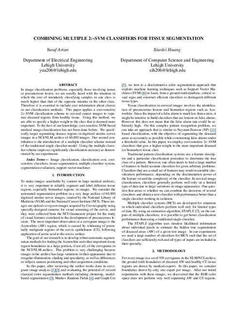 pdf combining multiple 2nu svm classifiers for tissue segmentation
