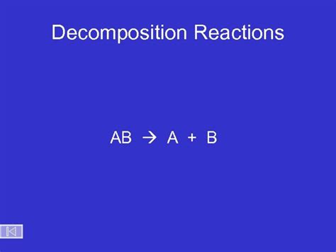 Decomposition Reactions Ppt For 9th 12th Grade Lesson Planet