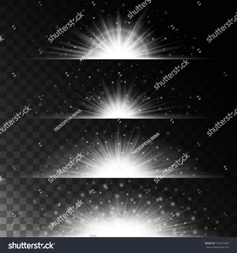 Set Realistic Lighting Effects Glowing Star Stock Vector Royalty Free Shutterstock