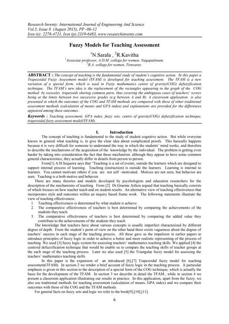 fuzzy models for teaching assessment pdf