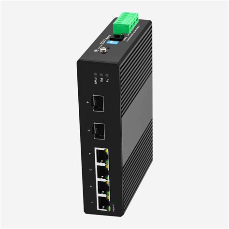4 Rj45는 2sfp 산업적 스마트 스위치 6 이더넷 포트 Sr Shg2206fi를 포팅시킵니다