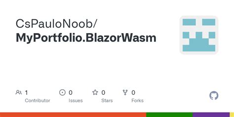 Github Cspaulonoobmyportfolioblazorwasm