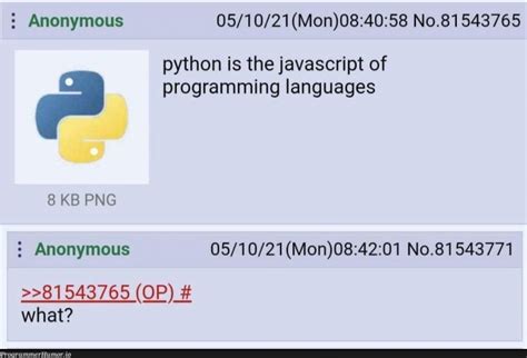 Python ProgrammerHumor Io