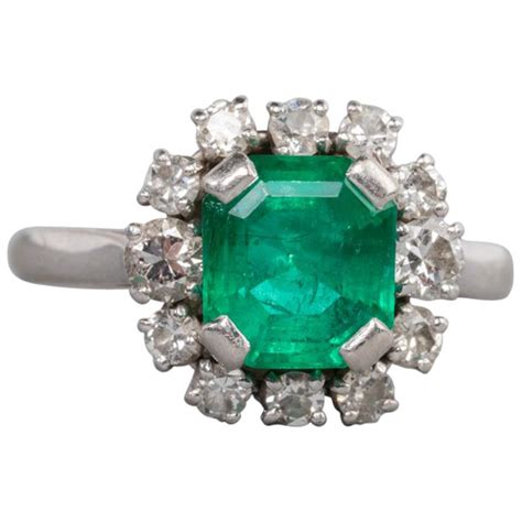 180 Carat French Emerald And Diamonds Ring At 1stdibs