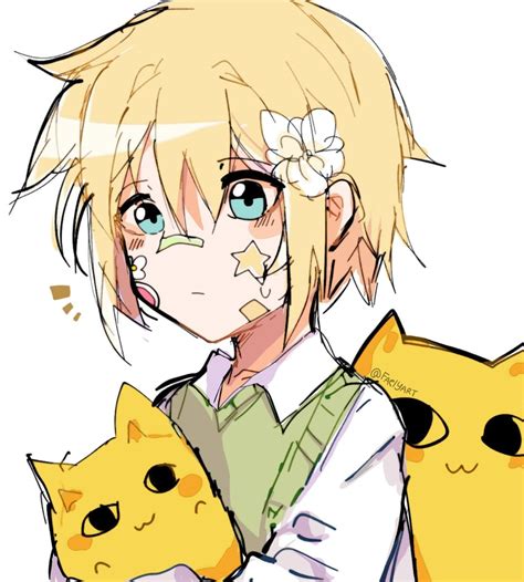 Basil And Big Yellow Cat Omori Drawn By F4elya Danbooru
