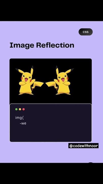 image reflection in css for beginners shorts viralvideo trending
