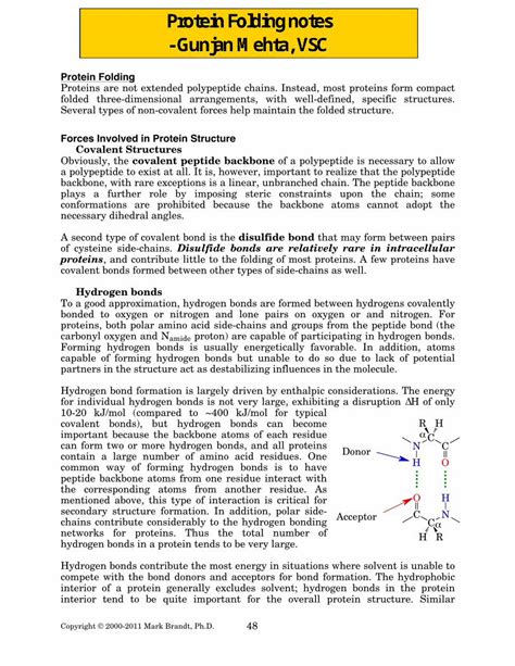 Pdf Protein Folding Lecture Notes Dokumentips