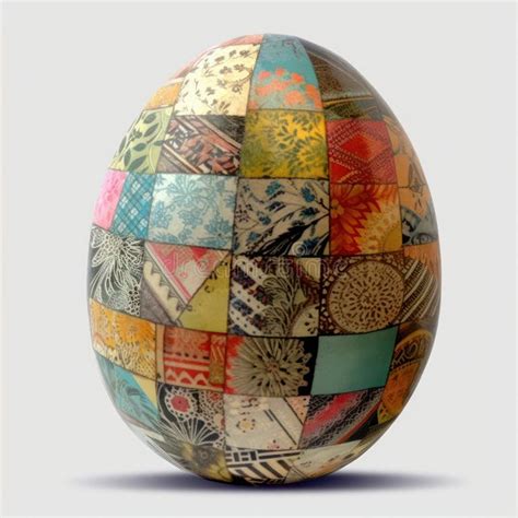 Egg In Patchwork Style Neural Network Ai Generated Stock Illustration Illustration Of Present