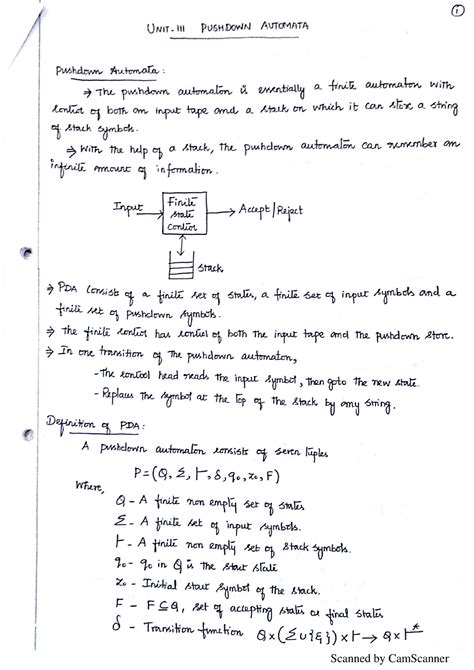 Unit Notes Formal Language And Automata Studocu