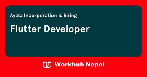 Flutter Developer Workhub Nepal