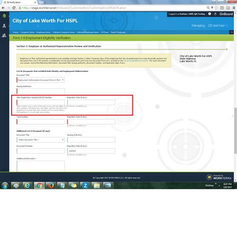 NF 320 I9 UI Issues Observed On I9 Form In Admin Partner Login Workterra Jira