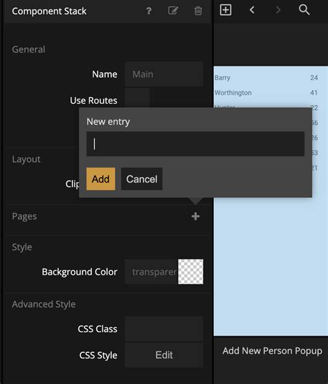 Component Stack Noodl