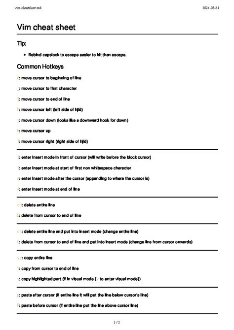 vim cheatsheet vim cheatsheet vim cheatsheet 2024 08 1 2 vim