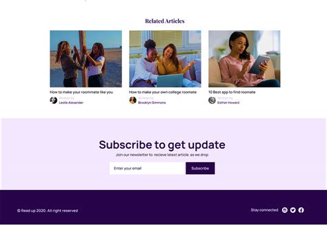 Article Page Behance