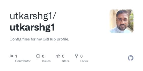 GitHub Utkarshg1 Utkarshg1 Config Files For My GitHub Profile