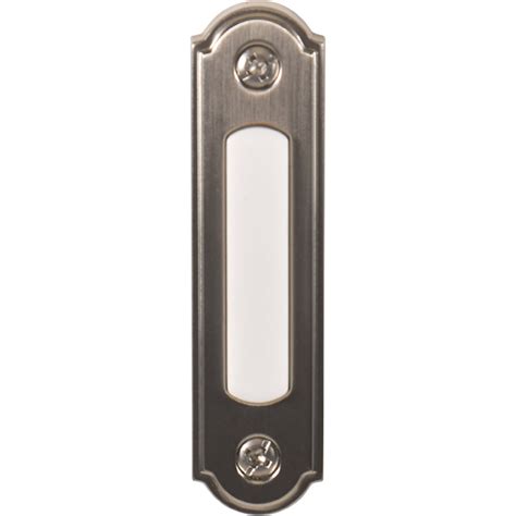 bt5snl led lighted metal door chime push button satin nickel surfa