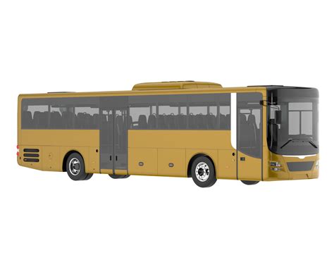 Free City Bus Isolated On Transparent Background D Rendering