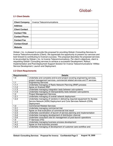 Free Printable Consulting Proposal Templates Word And Pdf