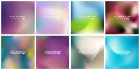 여러 추상 창조적인 개념 벡터 배경 세트를 흐려 웹 및 모바일 응용 프로그램 예술 그림 서식 파일 디자인 비즈니스 Infographic와 소셜 미디어 현대 장식 색상 묘사에