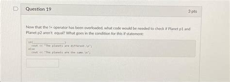 Solved Now That The Operator Has Been Overloaded What