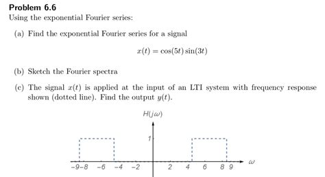 Solved Problem 6 6 Using The Exponential Fourier Series A Chegg Com