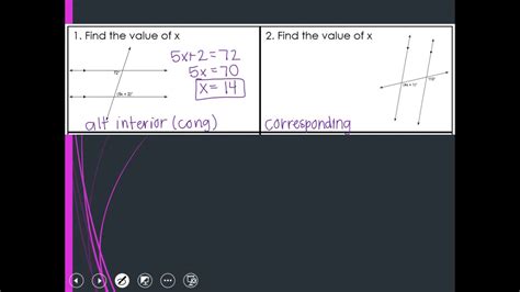 Transversals Practice Problems Youtube