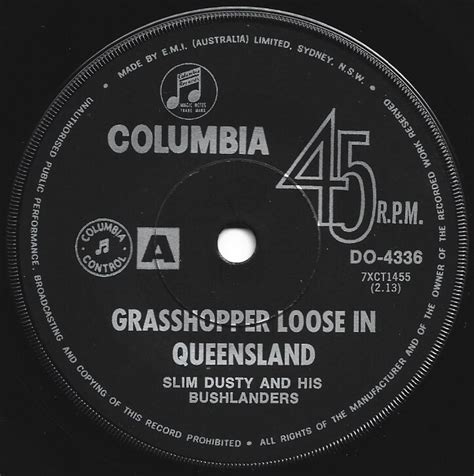 Grasshopper Loose In Queensland Return Of The Stockman By Slim Dusty And His Bushlanders