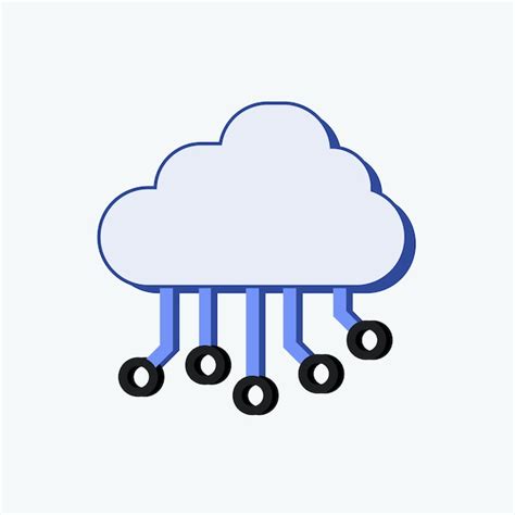 Premium Vector Cloud Computing Concept Icon With Circuit Illustration Vector