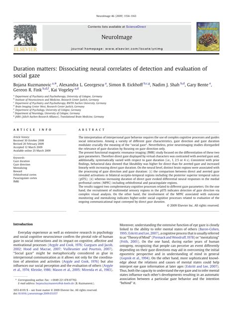 Pdf Duration Matters Dissociating Neural Correlates Of Detection And