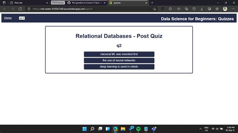 No Question In Lesson Quiz Issue Microsoft Data Science For Beginners GitHub