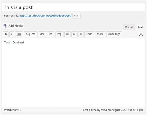 Wordpress Tutorial Custom Fields And Meta Boxes Tanias Website