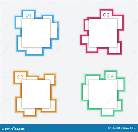 Vector White D Text Boxes Numbered To Stock Vector Illustration Of Project Diagram