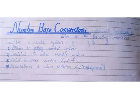 SOLUTION Number Base Conversions Studypool