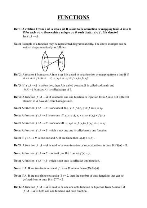 Inter 1st Year Maths Ia Functions Study Material Functions Def 1 A