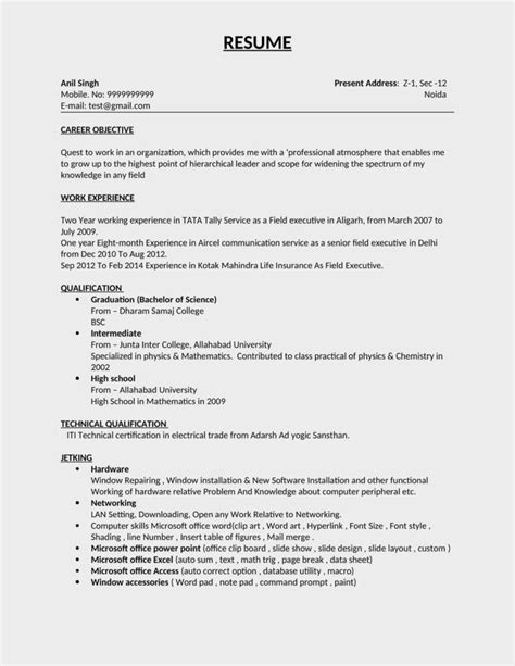 Two Page Cv Template Word Free Download Docx And Pdf