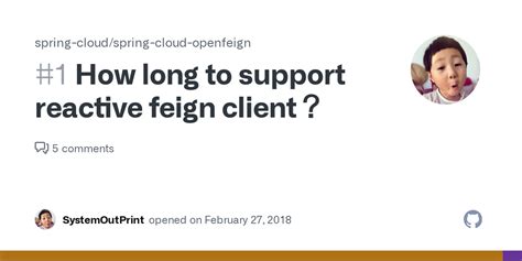 How Long To Support Reactive Feign Client？ · Issue 1 · Spring Cloud