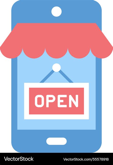 Shopping Flat Web Icon Concept Royalty Free Vector Image