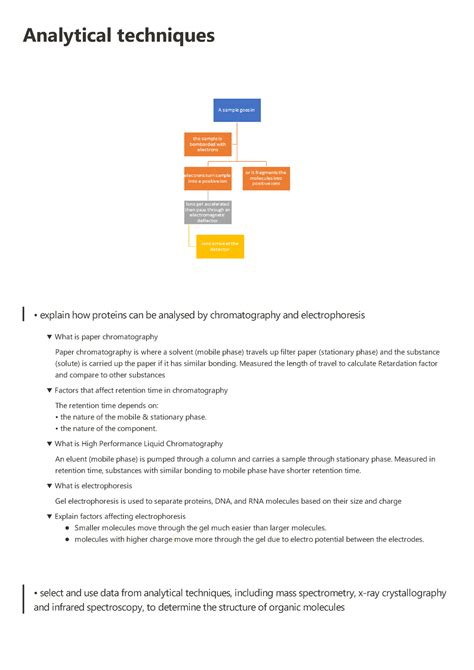 Sci105 Analytical Techniques Workshop Activity Module 3 Analytical Techniques Explain How