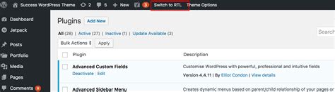 how to enable right to left rtl support in wordpress create and code