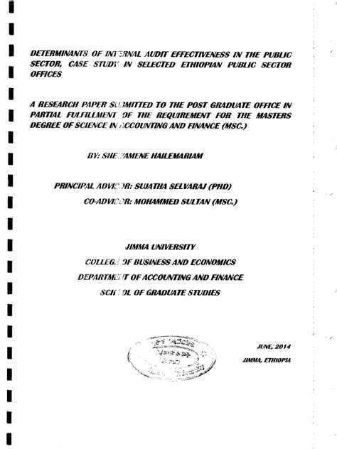 Determinants Of Internal Audit Effectiveness Pdf Internal Audit Audit