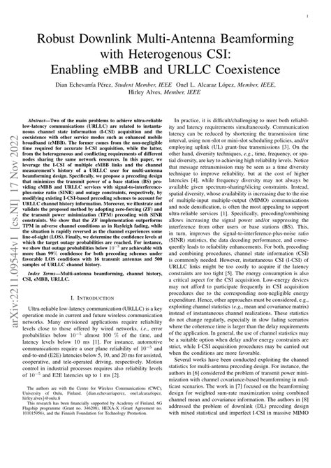 Pdf Robust Downlink Multi Antenna Beamforming With Heterogenous Csi