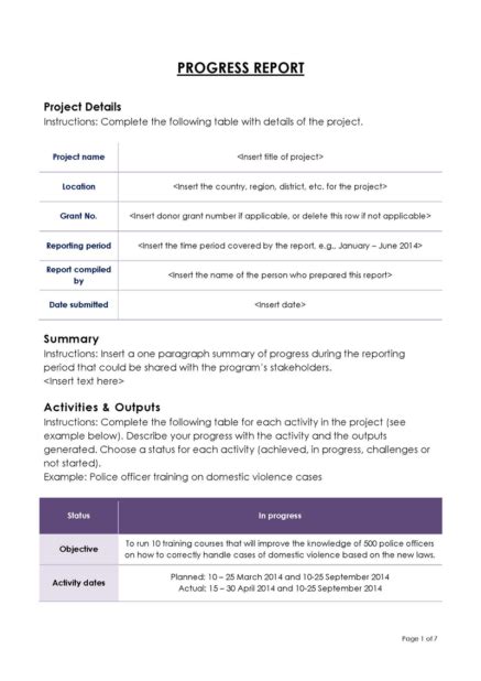 14 Free Project Status Report Templates