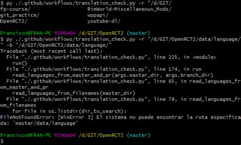 Notadirectoryerror Running Py File Inside Workflow · Issue 2024 · Openrct2localisation · Github