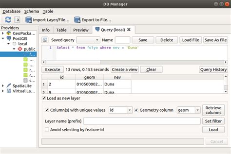 Qgis Add Postgis Spatiallite Rows As Layers Geographic Information