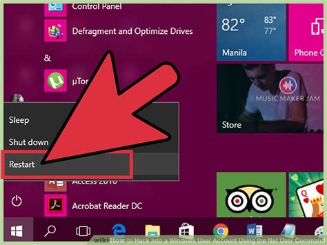 how to hack into a windows user account using the net user command