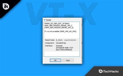 Ways To Fix VT X Is Not Available Verr Vmx No Vmx In Virtual Machine