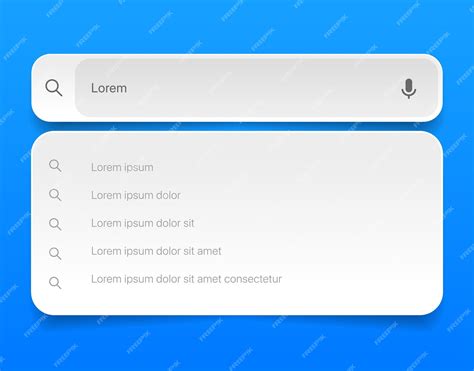 Premium Vector Internet Browser Search Engine Search Bar For Ui