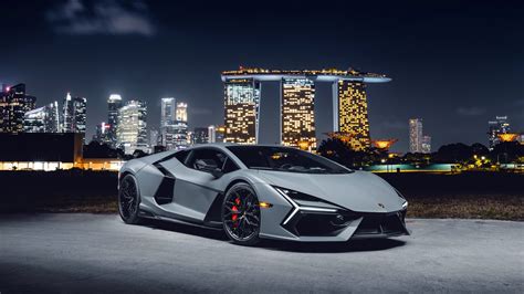 Lamborghini Revuelto Wallpaper 4k Singapore 2024 5k Night