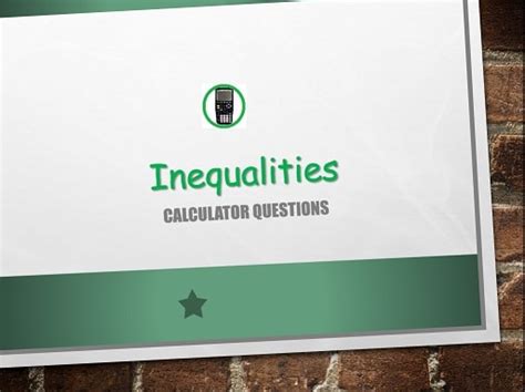 Maths IGCSE Topic Inequalities
